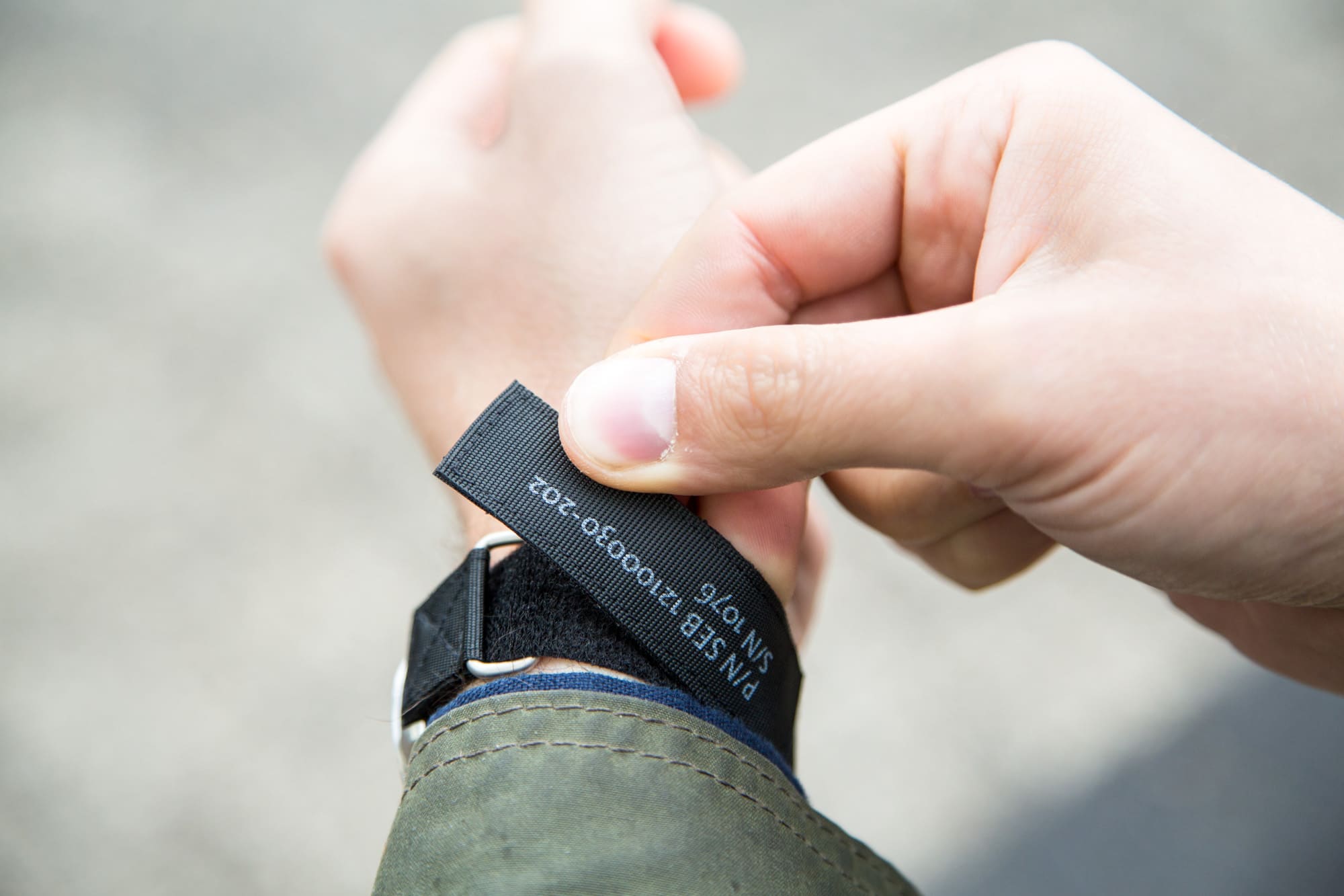 NASA Velcro Strap - Black Nylon & Black Velcro Watch Band