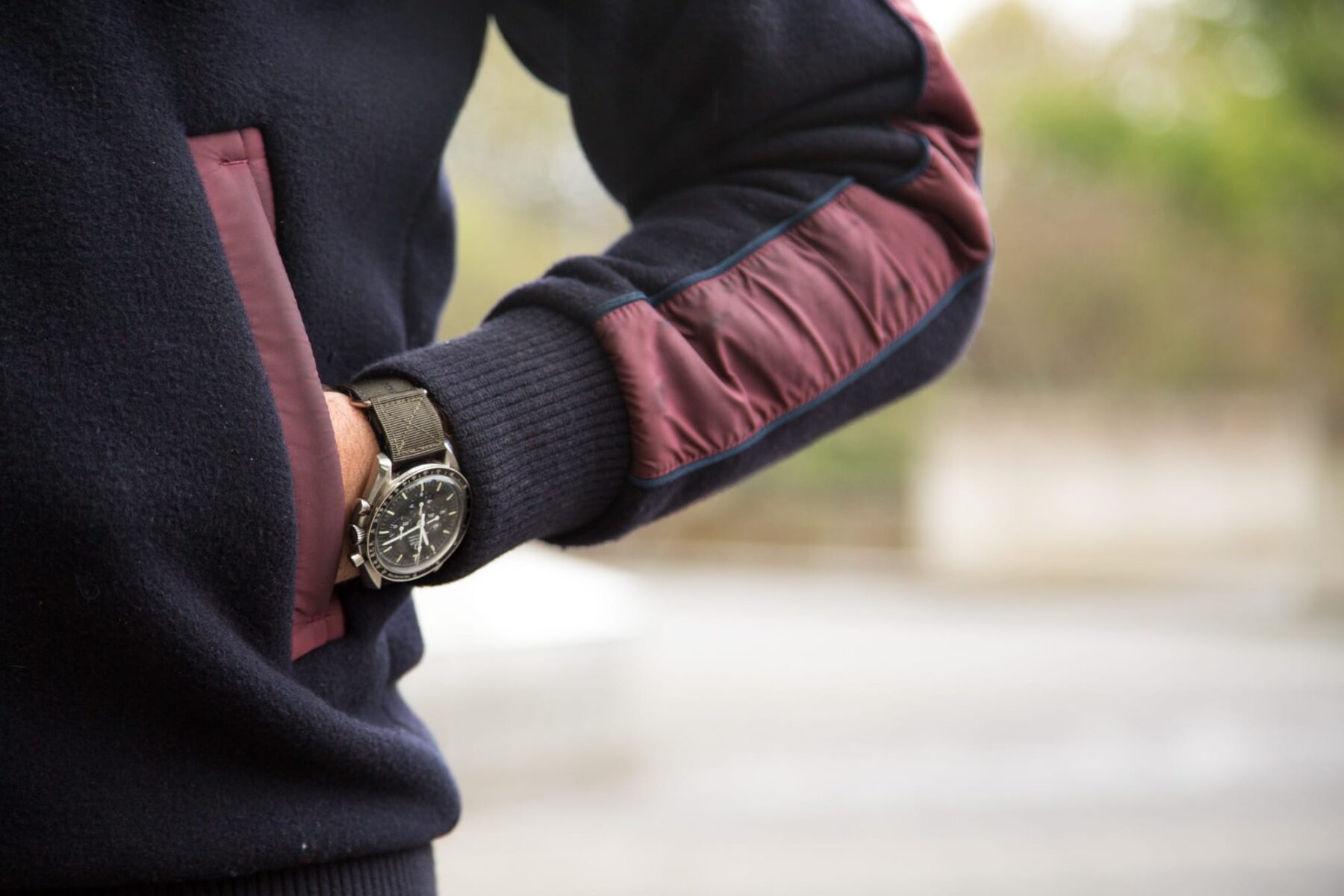 NASA Velcro Strap - Kaki Nylon & Black Velcro Watch Band