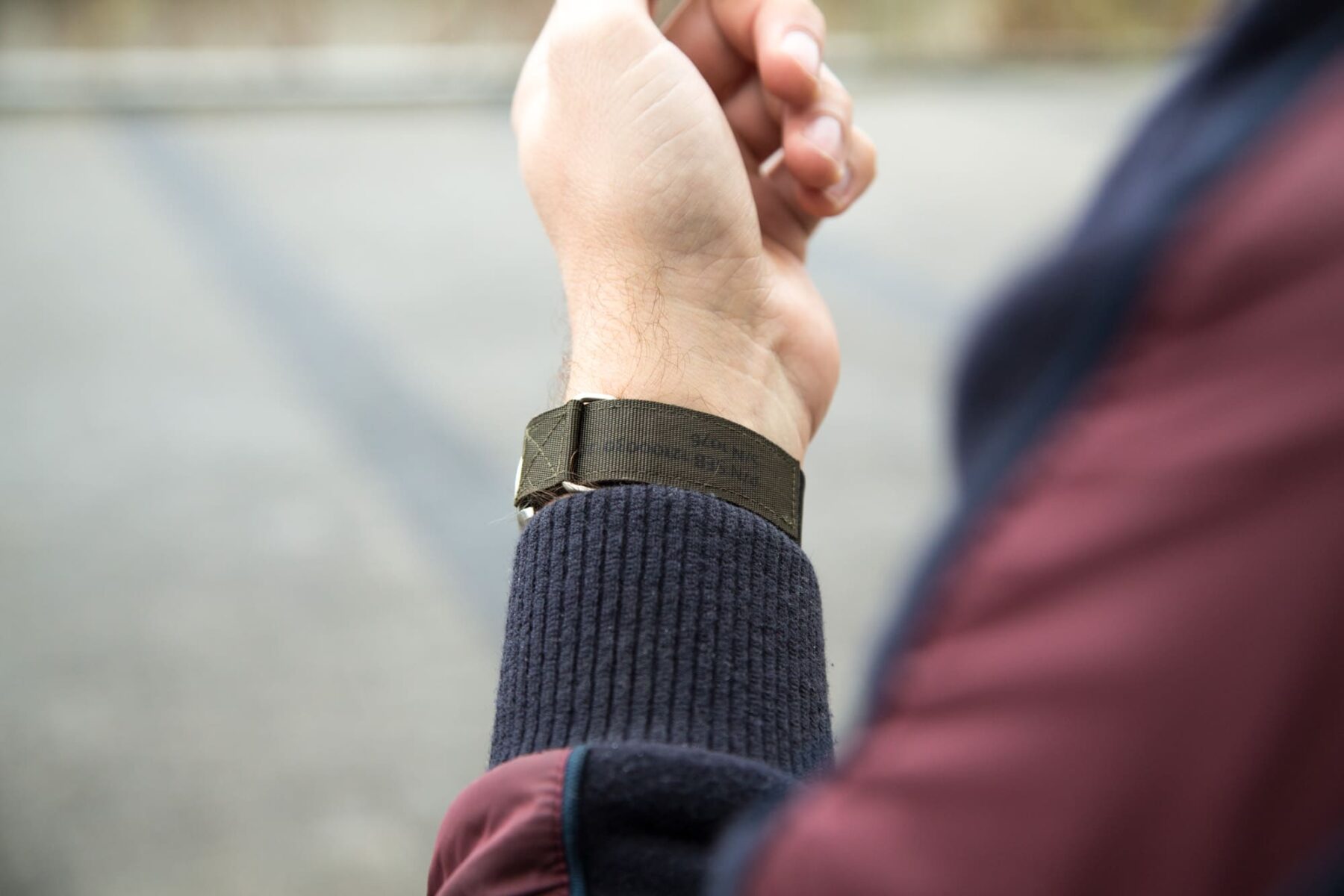 NASA Velcro Strap - Kaki Nylon & Black Velcro Watch Band