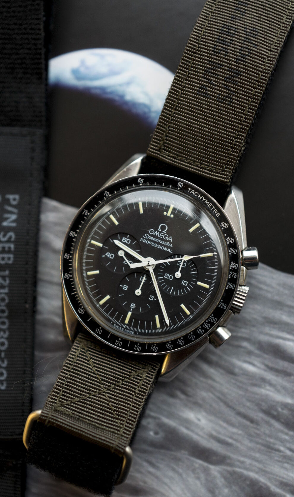 NASA Velcro Strap - Kaki Nylon & Black Velcro Watch Band