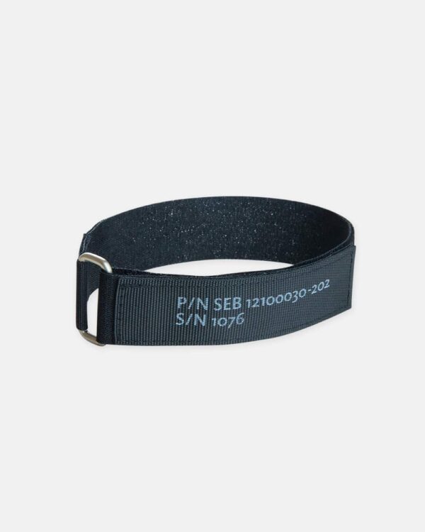 NASA Velcro Strap - Black Nylon & Black Velcro Watch Band