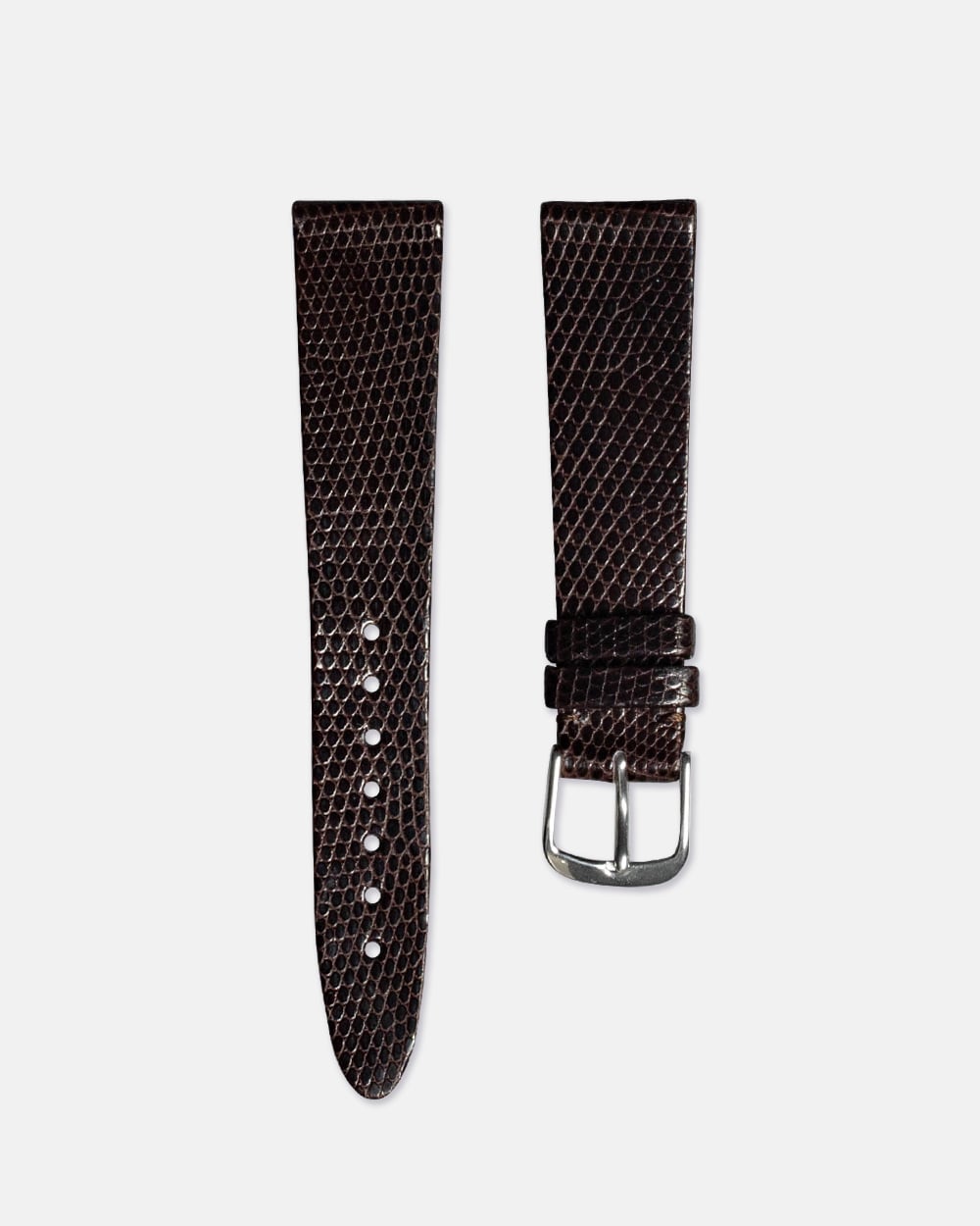Chocolate Lizard Leather Strap - Made in France